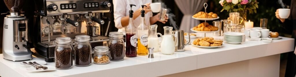 Barra de cafe y servicio de coffe break para eventos