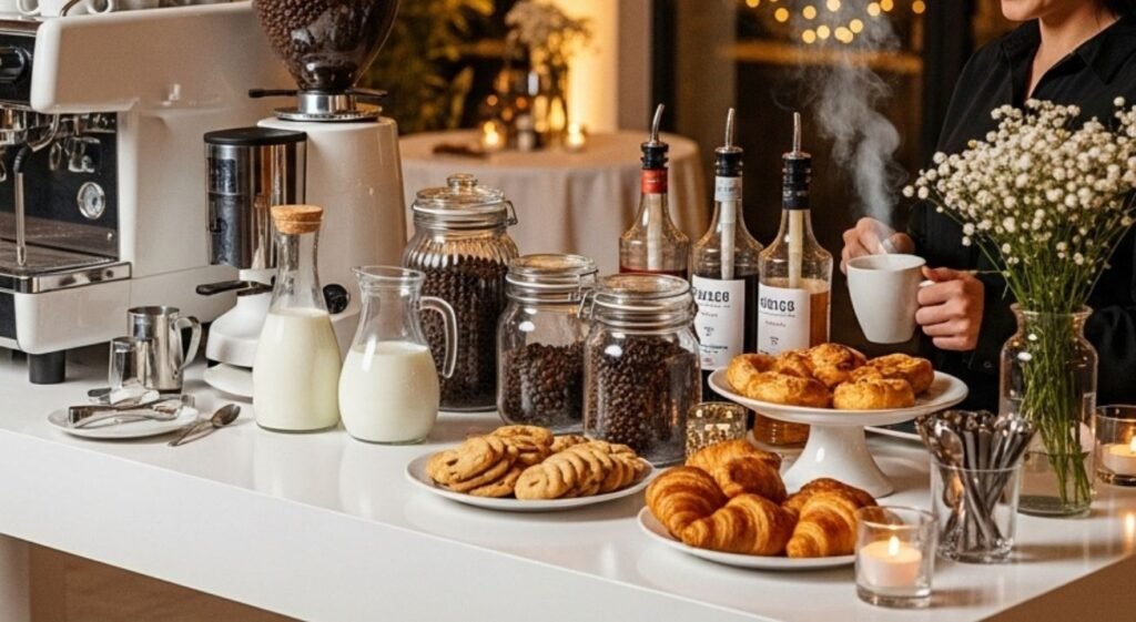 Barra de cafe y servicio de coffe break para eventos
